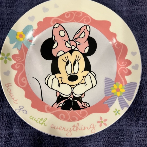 Disney | Dining | Minnie Mouse Glass Plate | Poshmark